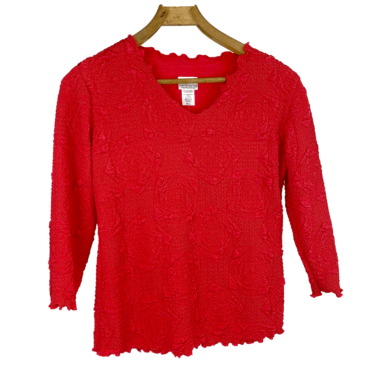 Rococco Red Lyrac Jacquard Knit Surreal Top – Haystacks